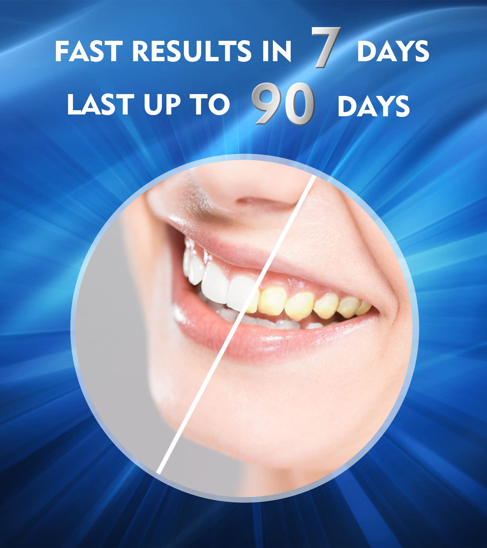 Anpatio Teeth Whitening Strips 21 Treatment, Non-Slip White Strip Without Any Harm - Safe for Enamel - Non Sensitive Teeth Whitening Kit, Bamboo Toothbrush (42PCs)