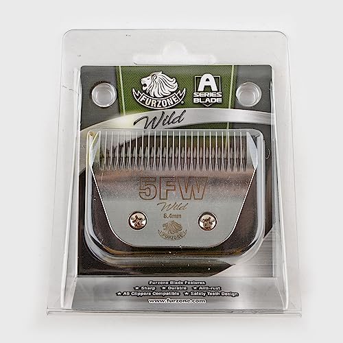 FURZONE Detachable Blade - Size 5FW Wide Blade 1/4", Made of Extra Durable Japanese Steel, Compatible with Most Andis, Oster, Wahl A5 Clippers
