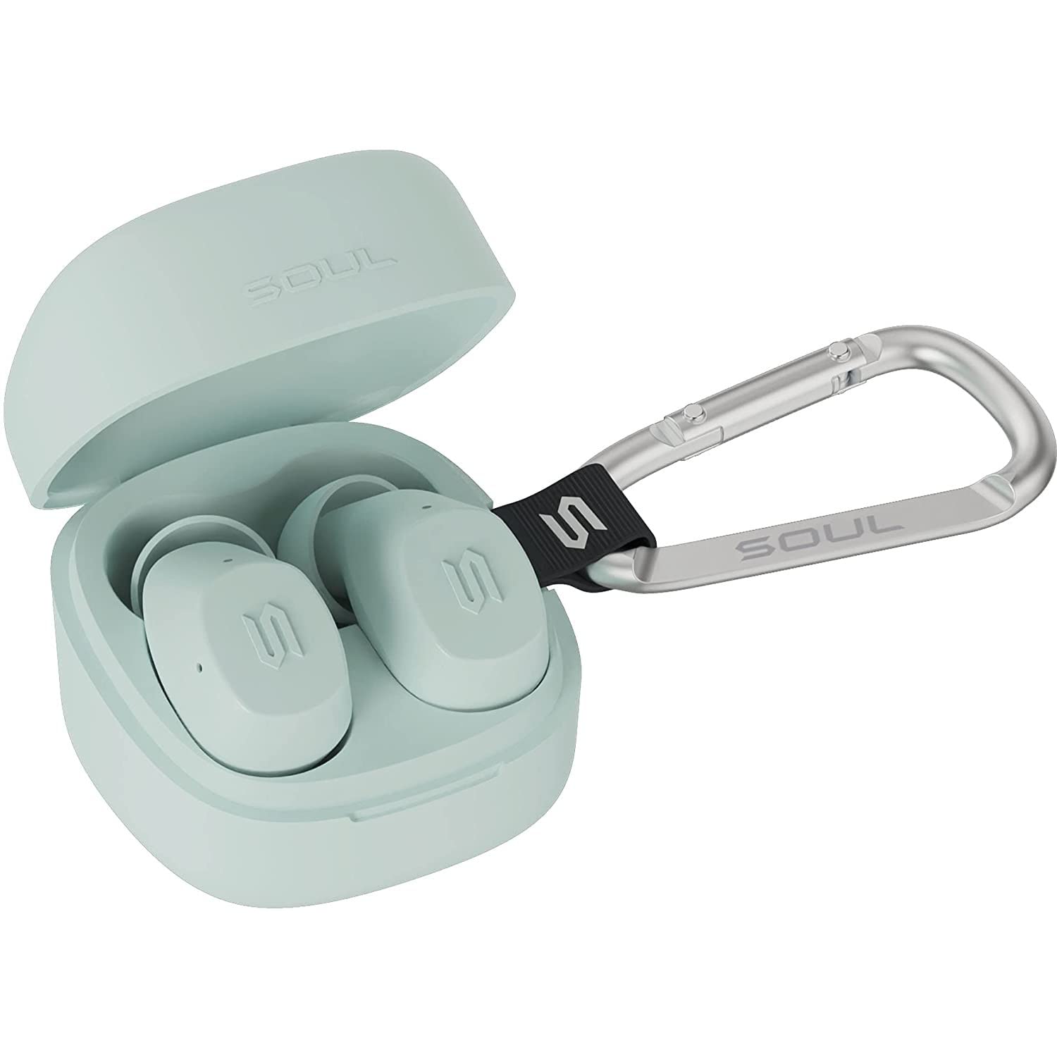 SOUL New S-Nano True Wireless Earbuds - in Ear Headphones, Ultra Portable, Bluetooth, IPX5 Waterproof Transparency Mode - Frost