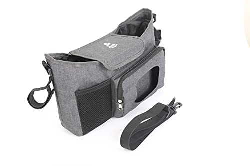 LittleXplorer Baby Stroller Organizer: Diaper Caddy - Extra Stroller Cup Holders - Wet Wipes Dispenser Pocket - Changing Pad and Toy Storage - Attaches to Single, Double, Jogging or Umbrella Stroller