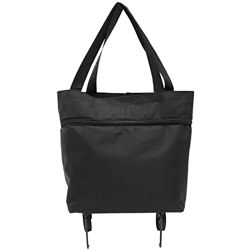 Collapsible Trolley Bag Folding Shopping Bag with Wheels Foldable Grocery Bag Laundry Bag
