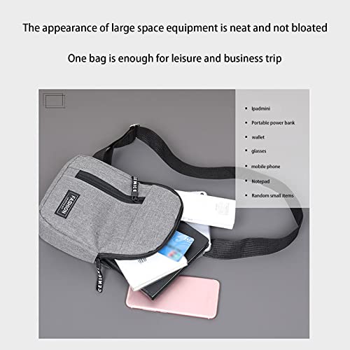 Crossbody Sling Bag, Waterproof Sling Backpack Bag with USB Charging Port, Small Sling Crossbody Chest Shoulder Bag