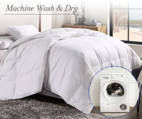 California Design Den King Size Comforter Duvet Insert - Luxury All-Season Down Alternative, Quilted Extra Fluffy, Soft, and Cooling, Machine Washable with Corner Tabs - White
