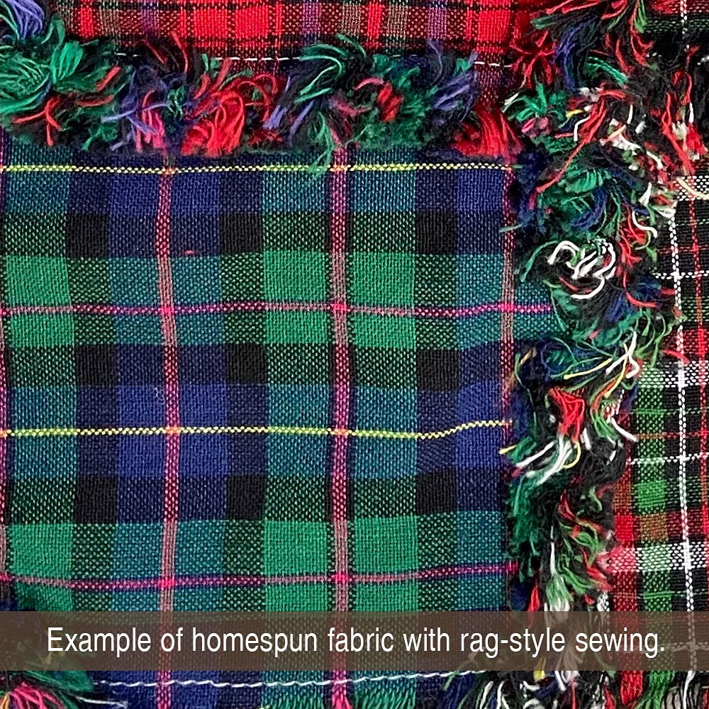 Celtic Blue Green Tartan Plaid Cotton Homespun Fabric by JCS - Sold by The Yard