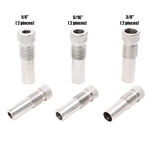 AUTOTOOLHOME Self Centering Doweling Jig Plus 6 inch Widen Wood Dowel Jig Kit Drill Jig for Straight Holes 6 Drill Guide Bushings Set Woodworking Joints Tools
