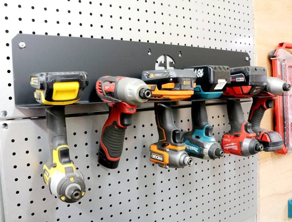 Power Deck Cordless Tool Holder 6 Slot for Drills and Impacts Various Brands Speed Fabrication Tool Holder American Made