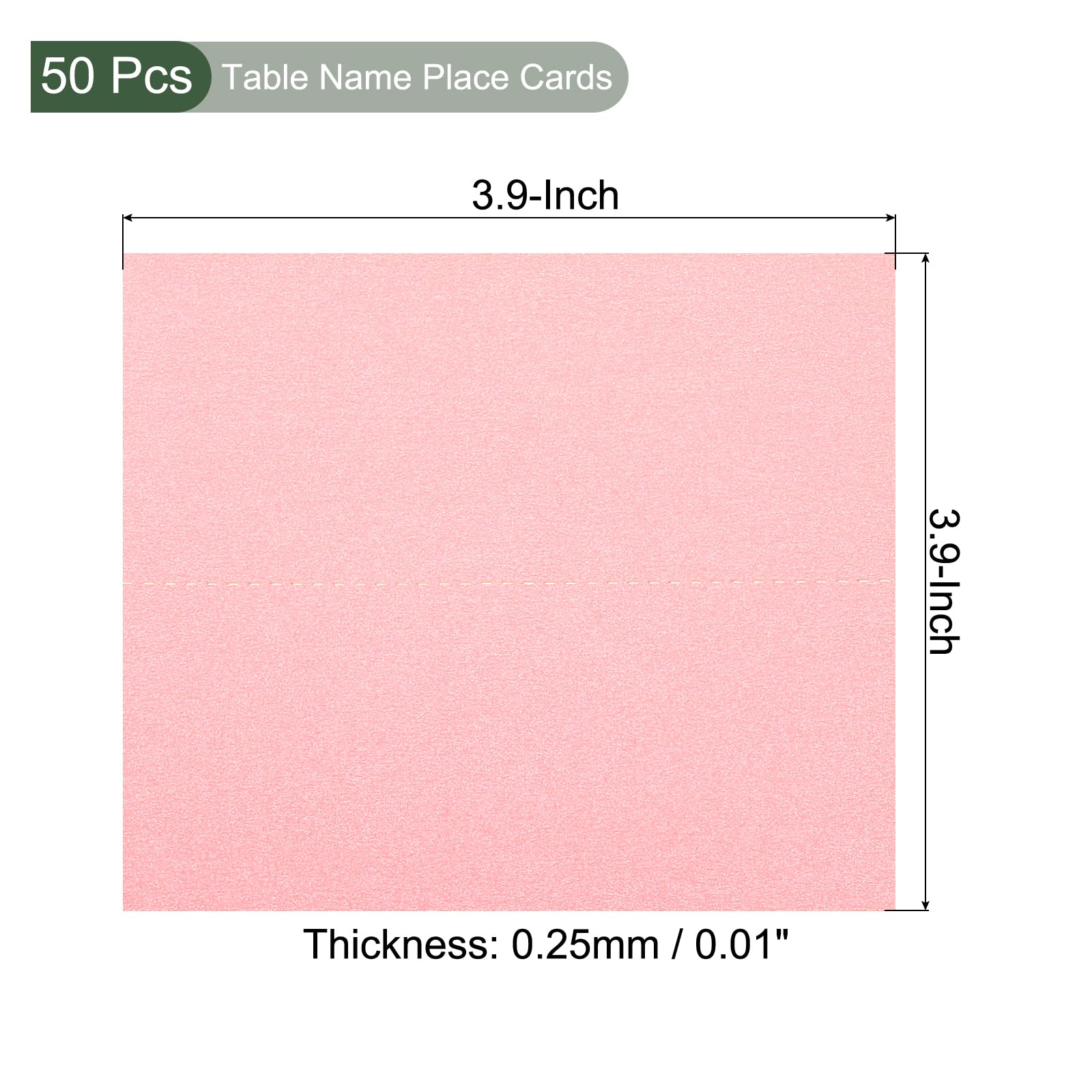 YOKIVE Place Cards for Table Setting, 50Pcs Name Cards Wedding Place Cards Table Place Cards Butterfly Blank Card for Wedding Reception Party,10x10cm, Pink
