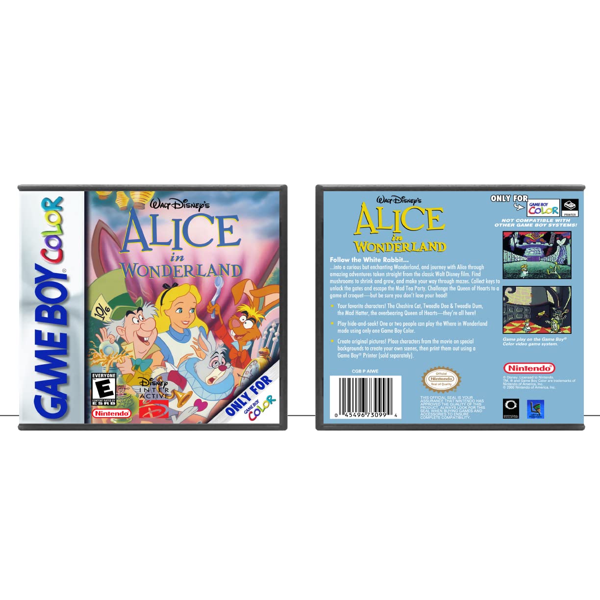 Alice in Wonderland | (GBC) Game Boy Color - Game Case Only - No Game