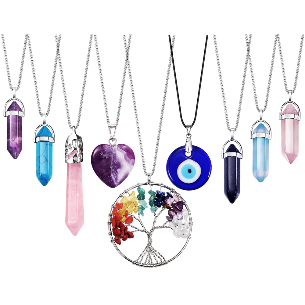6 PCS Chain Necklace Egirl Men Male Emo Goth Chains Statement Lock Key 1-4 Layered Pendants Necklace for Women boy Long Multilayer Chains Punk Choker Silver and Gold Set