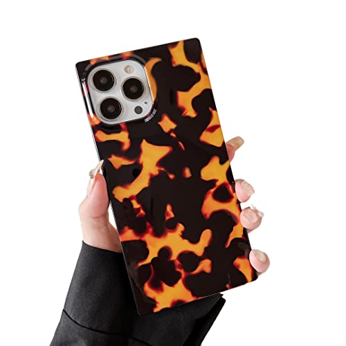Cocomii Square iPhone 13 Case - Slim, Glossy, Black & Amber, Classic Tortoiseshell, Anti-Scratch, Shockproof - Compatible with iPhone 13 (Tortoise)