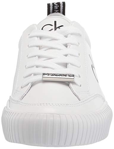 Calvin Klein Women's LARISS Sneaker, White 142, 7.5
