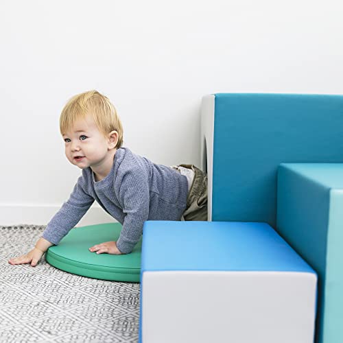 ECR4Kids SoftZone Corner Tunnel Maze Foam Climber, Indoor Active Play Structure for Babies and Toddlers, Soft Obstacle Course for Playrooms and Classrooms - Contemporary