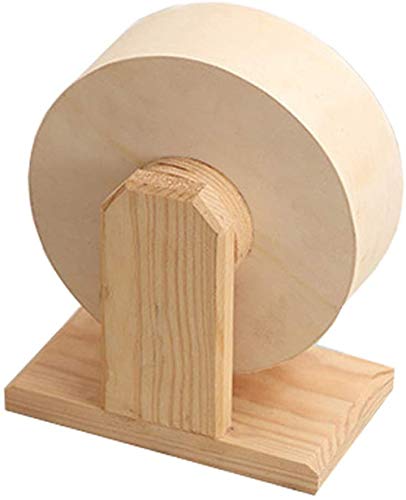XINGFENSIFNE Hamster Exercise Wheel Silent Spinner with Disassemble Base, Wooden Running Wheel for Syrian Hamster, Dwarf Hamster,Mice,Guinea Pigs and Other Small Animals, 6 inch