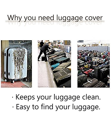 BIGCARJOB Travel Dust-proof Suitcase Cover Sunflower Print Clear Luggage Cover Protector Tsa Approved for 30-32inch