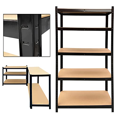 AUTOFU Metal Shelves for Garage Storage Heavy Duty 4 Tier Shelving Unit Adjustable Shelf Organizer System Boltless Storage Rack for Home, Shed, Kitchen, Basement, Laundry 64" H x 31" W x 16" D