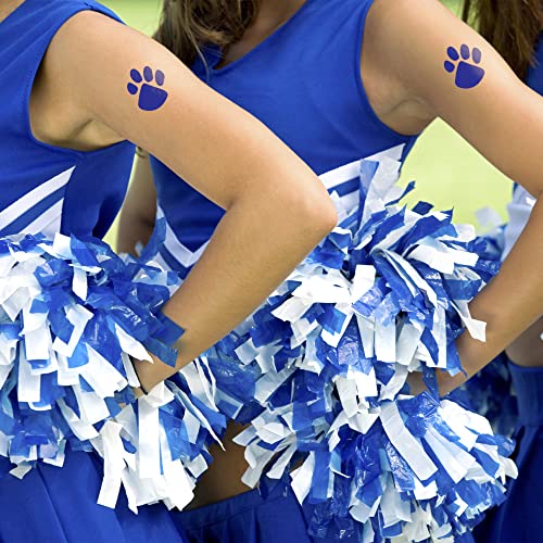 FashionTats Blue Paw Prints Temporary Tattoos (20-Pack) | Skin Safe | MADE IN THE USA | Removable