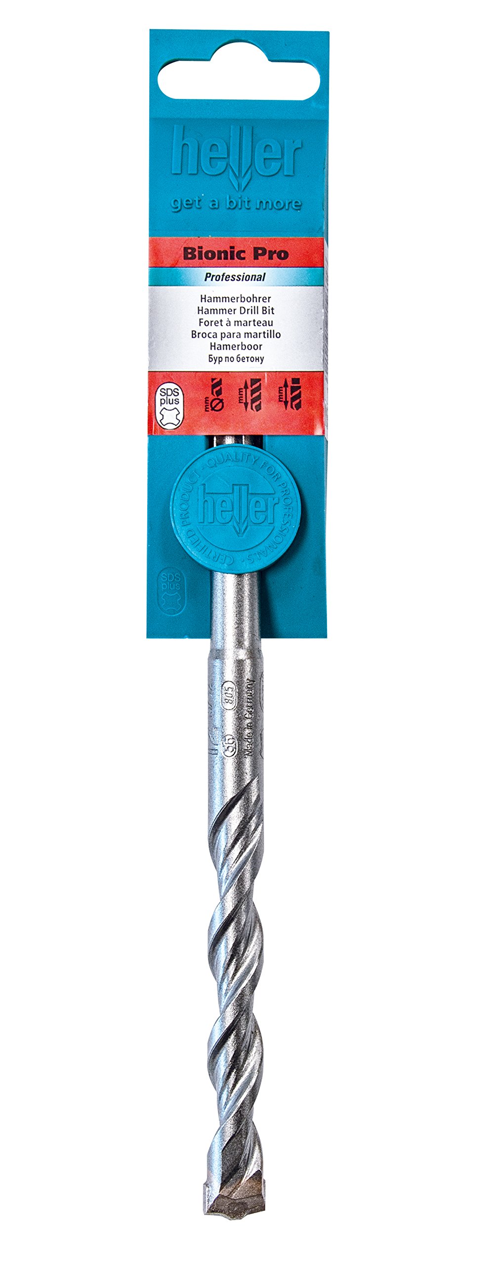 Heller 15639 Hammer drill bit "Bionic Pro" SDS-plus 15mm x 7,87"/5,91"