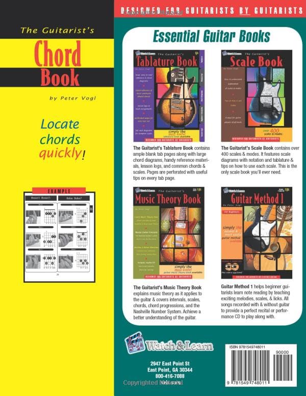The Guitarist's Chord Book: Over 900 Guitar Chord Diagrams with Photos