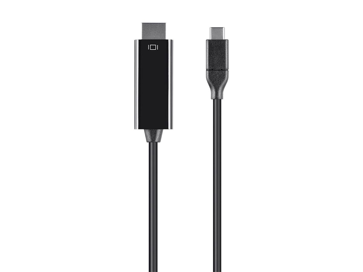 Monoprice USB C to HDMI 3.1 Cable - 5Gbps, 4K@30Hz, Type-C, Mirror or Expand You PC Display, 9 Feet, Black