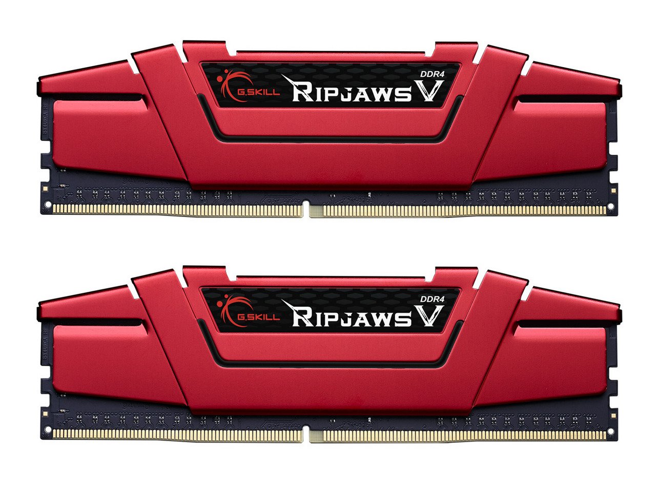 G.SKILL Ripjaws V Series (Intel XMP) DDR4 RAM 32GB (2x16GB) 2400MT/s CL15-15-15-35 1.20V Desktop Computer Memory UDIMM - Red (F4-2400C15D-32GVR)