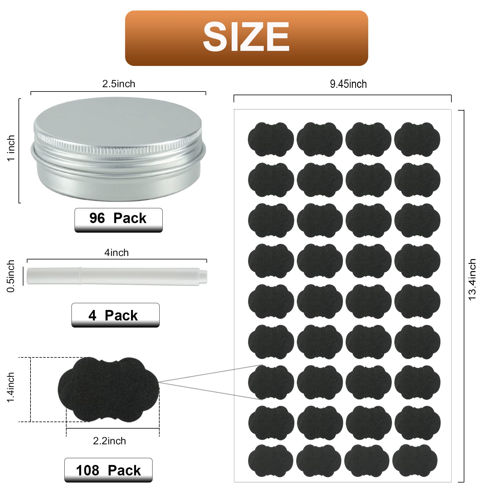 OBKJJ 96 Pack Round Cans with Screw Lid 2 Oz Aluminum Metal Tins DIY Food Candle Containers for Lotion Bars, Balms, Salve, Spices, Beard Balm, Crafts with 4 Markers 3 Sheets Label Stickers (Silver)