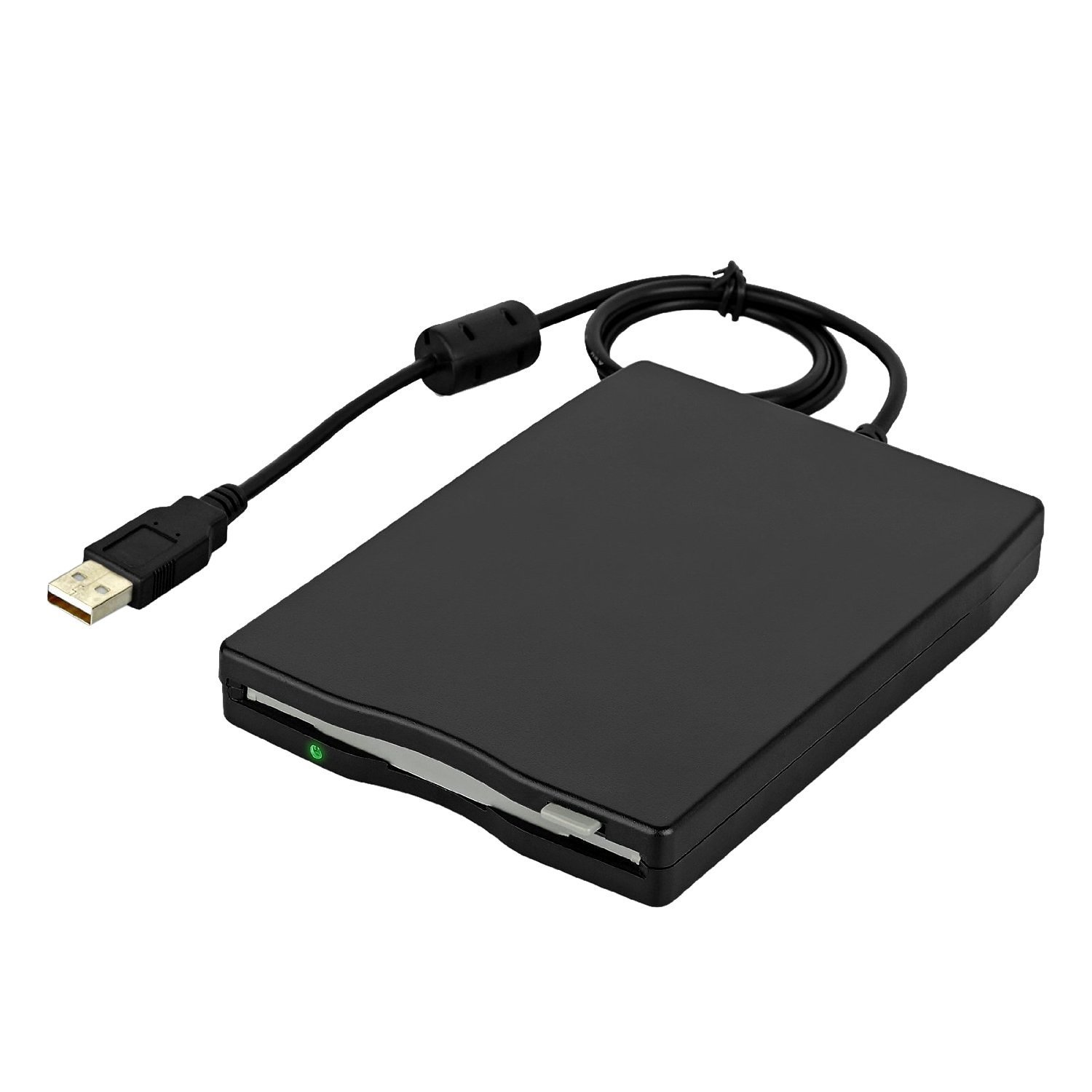 Adanse USB Floppy Drive 3.5inch USB External Floppy Disk Drive Portable 1.44 MB FDD USB Drive Plug and for PC Windows 10 7 8 Windows XP Vista Black