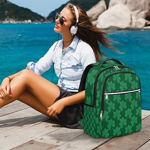 bisibuy St. Patrick's Day Women Travel Laptop Backpack, 16.1 Inches Computer Backpack, Durable Water-Repellent Travel Backpack for Business College Women Men Gift