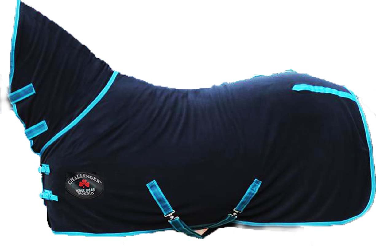 CHALLENGER 72" Horse Sheet Polar Fleece Cooler Exercise Blanket Wicks Moisture 4384
