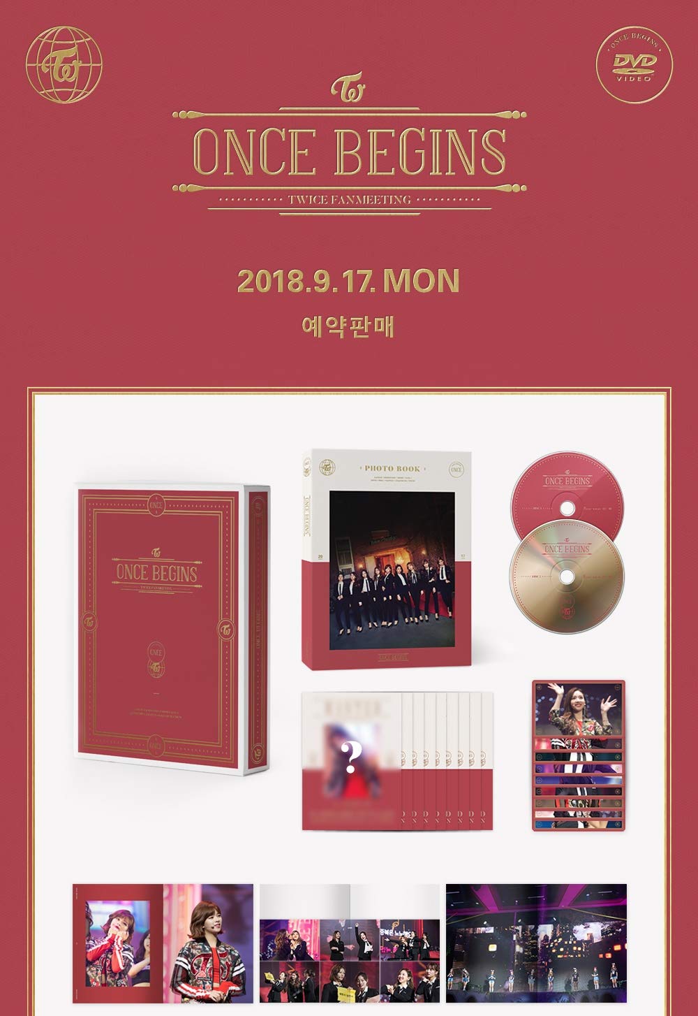 JYP Entertainment Twice - Twice FANMEETING Once Begins DVD 2Discs+Photobook+Photocards+Postcard
