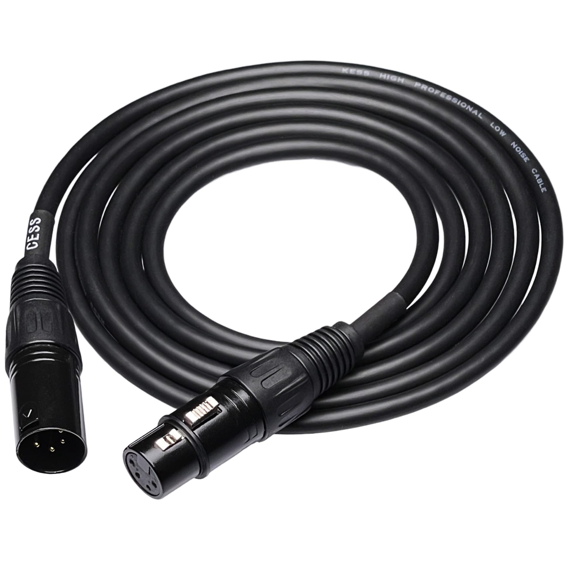 CESS-193-6fx1 Balance 4-Pin XLR Male to 4-Pin XLR Female Extension Cable, Headphone Audio Extension Cable (6 Feet, 1-Pack)