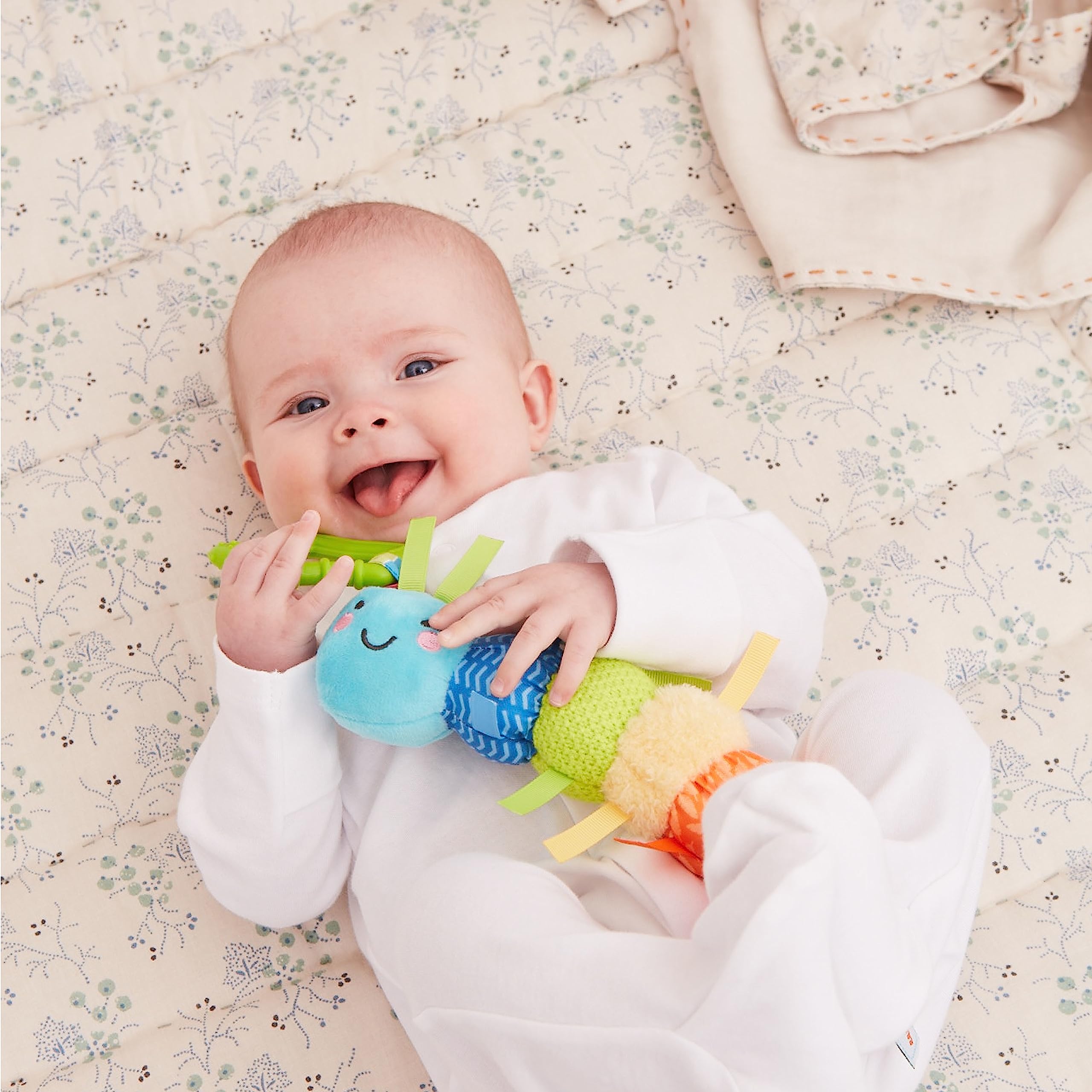 Early Learning Centre Blossom Farm Hanging Sensory Toy Plushie Bundle Includes Martha Moo, Lulu Lamb, Tweet Chick, and Cookie Caterpillar, Kids Toys for Ages 0+, Amazon Exclusive