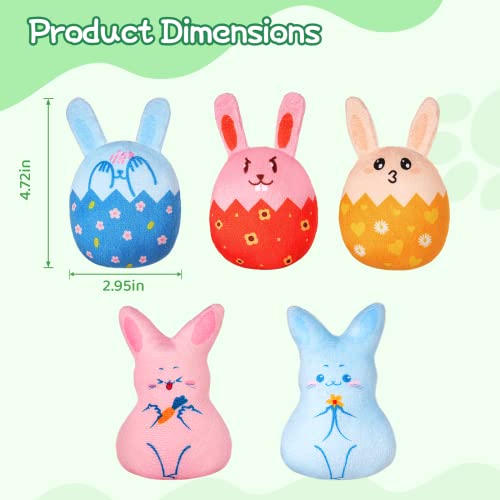 Biubiucat Catnip Toys Interactive Cats Nip Toy/Kitten Chew Plush Gift/Best Play Kick Stuff/Kitty Stuffed Teething Pillow/Cute and Soft Dental Gifts for Indoor Kittens (Bunny)