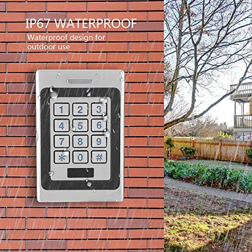 Waterproof IP67 RFID Card Door Access Controller, Keypad Security Door Access Control System, DC12V Access Controller Support 3000 Users, Intelligent Key Board 3 Way to Open Door