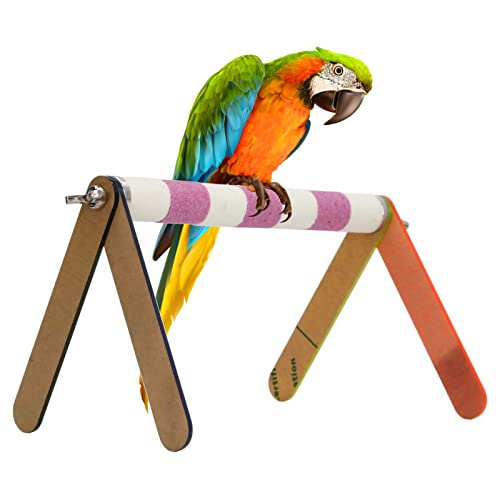 Bird Training Stand Pet Bird Perches Pet Training Perch Colorful Acrylic Sheet Rough Surfaced Corundum Desktop Parakeets Training Stand for Parakeets s Pet Birds