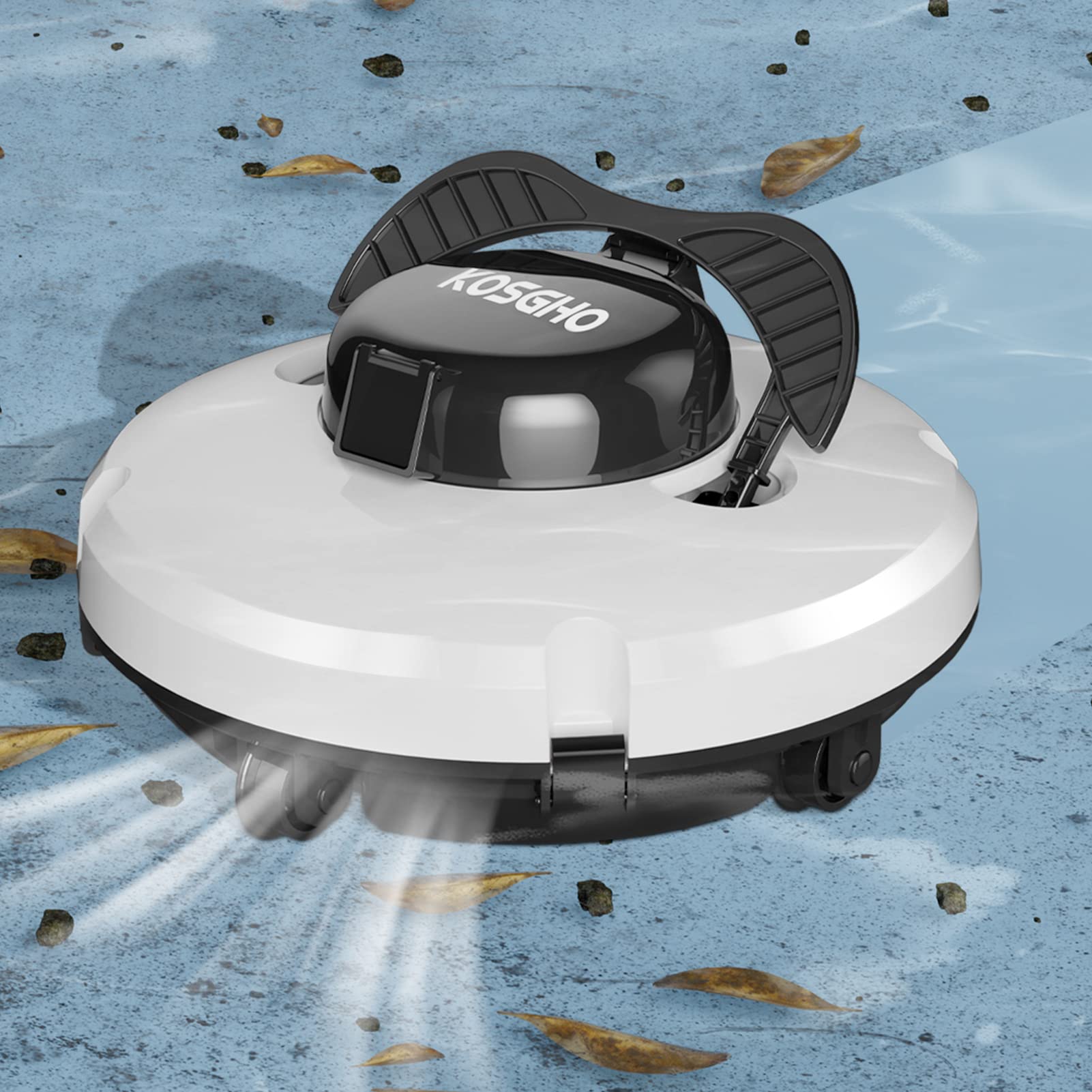 ADBEN Cordless Robotic Pool er Pool Vacuum with Dual Motors Self Parking for Flat Ground Pools