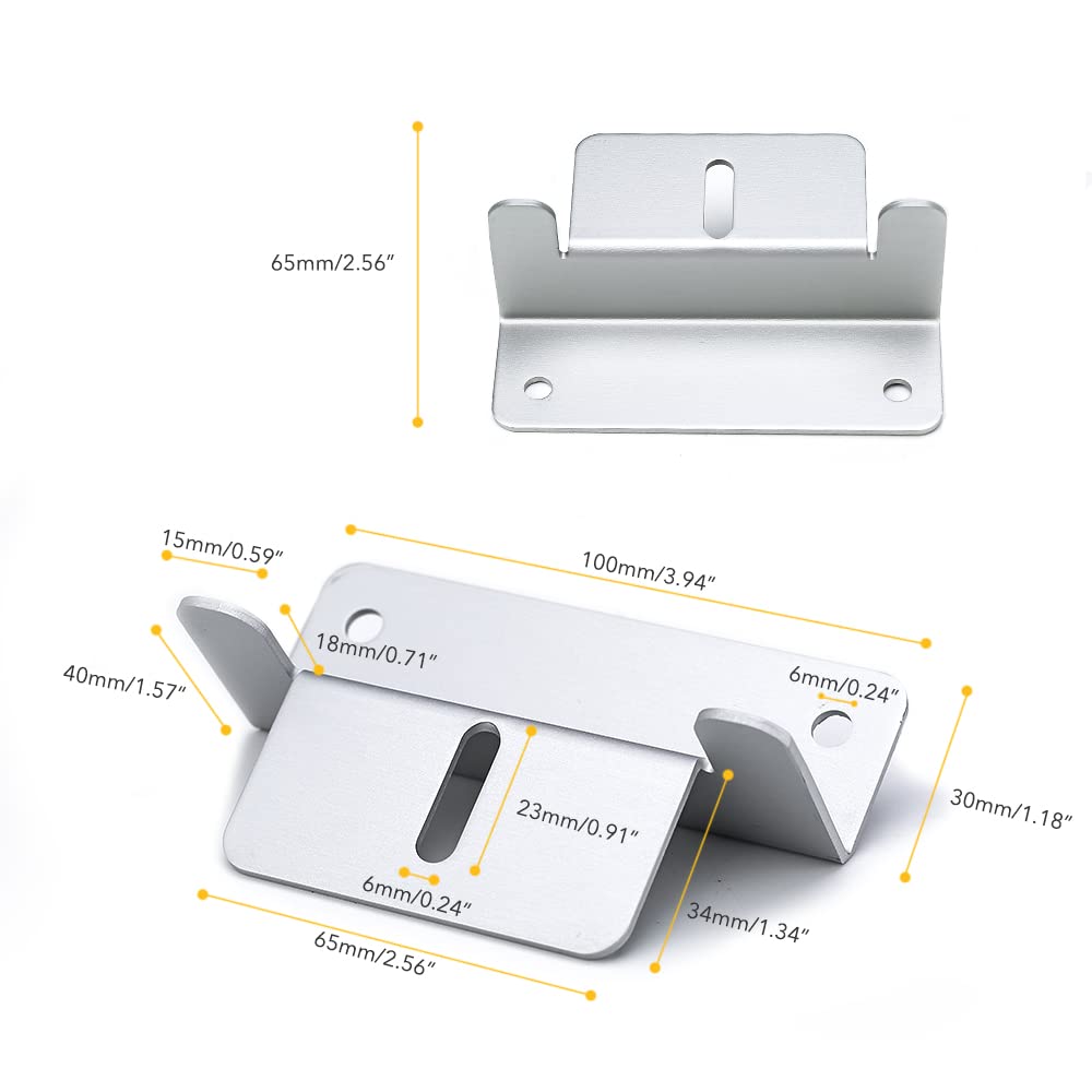 BougeRV 8 Units Solar Panel Mounting z Bracket, Supporting for RV, Roof, Boat, Off Grid, 2 Set of 4 Units