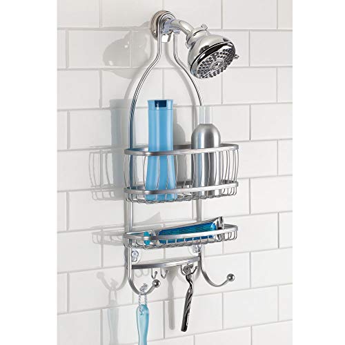 iDesign Metal Extra-Wide Hanging Shower Caddy, The York Collection โ 10" x 4" x 22", Silver