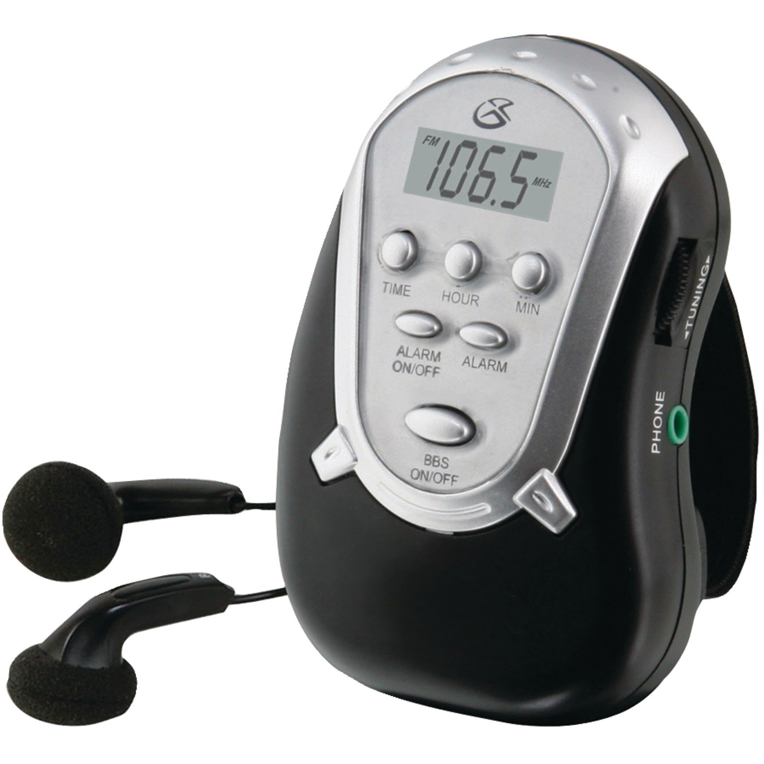 GPX R300B Portable AM/FM Armband Radio, Black