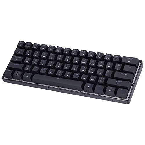 ciciglow RGB Mechanical Gaming Keyboard, Portable Backlight Ergonomic Game Keyboard, Seven-Color Mixed Light, for PC/Mac Gamer, Typist, Travel(Black)