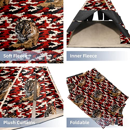 Camouflage, Guinea Pig Bed Washable Small Animal Hideout, Hamster Cage Accessories for Gerbils Chipmunks Squirrels Hedgehogs Guinea Pigs