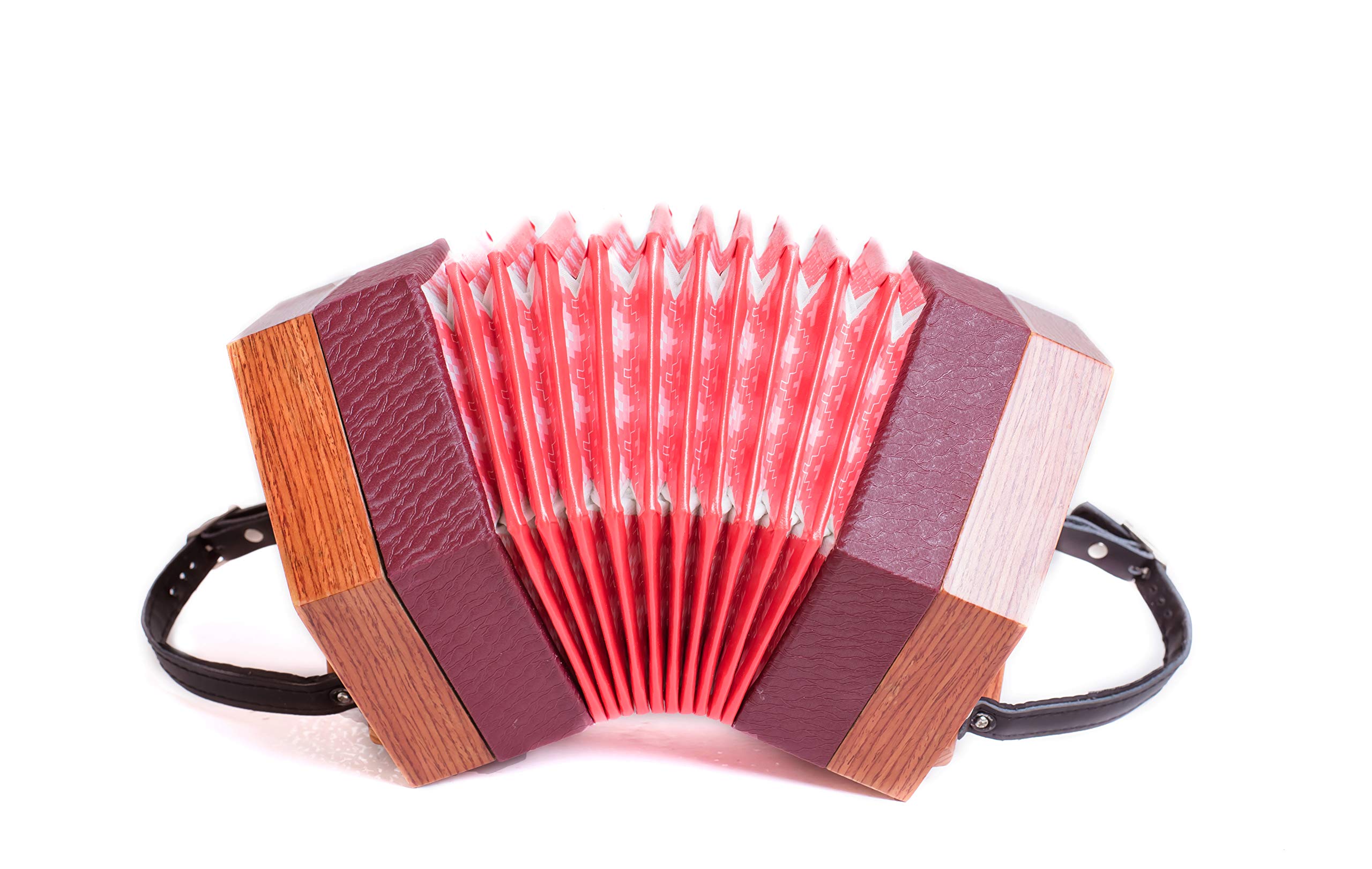 Abubu Wooden Concertina Accordion 30-Button Anglo Style