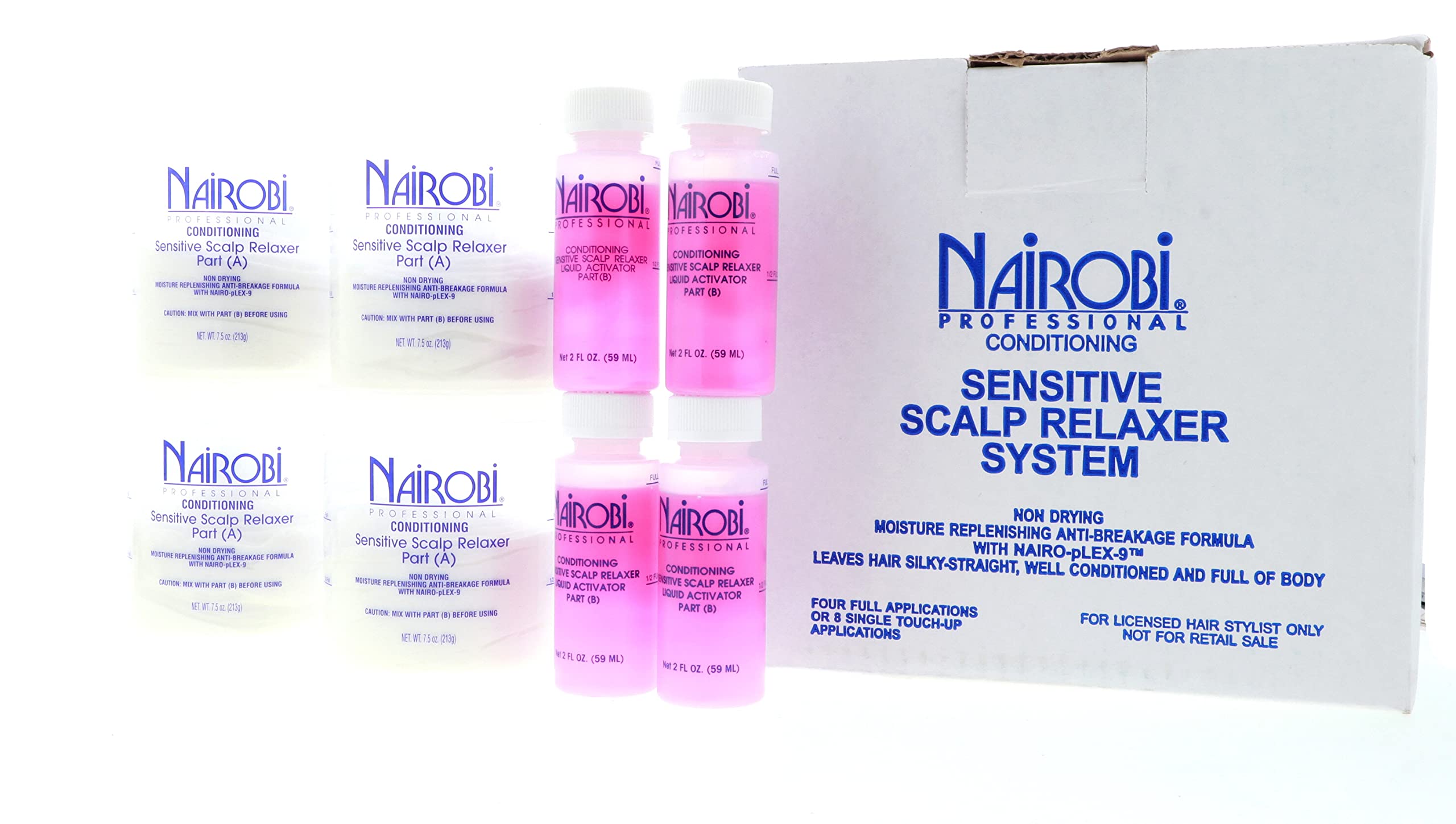 Nairobi Conditioning Sensitive Scalp Hair Relaxer Kit, 4 Count by Nairobi