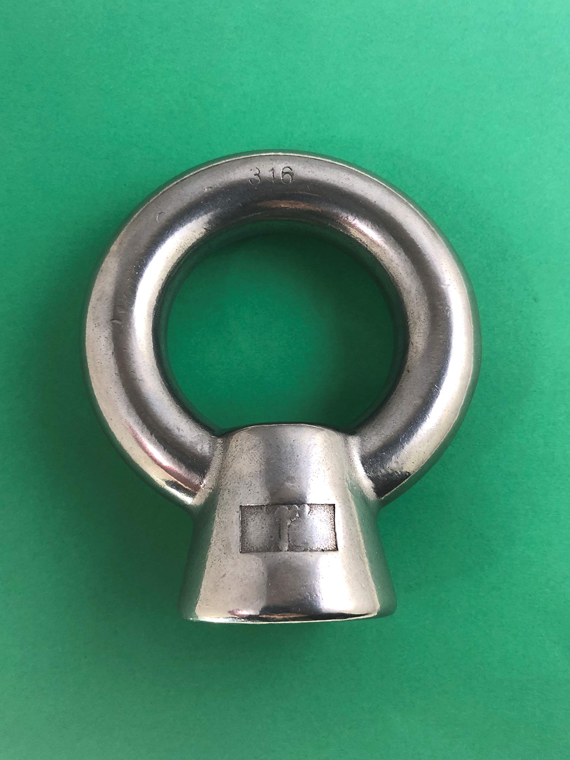 US STAINLESS Stainless Steel 316 Lifting Eye Nut 1" UNC Marine Grade Pitch of 8