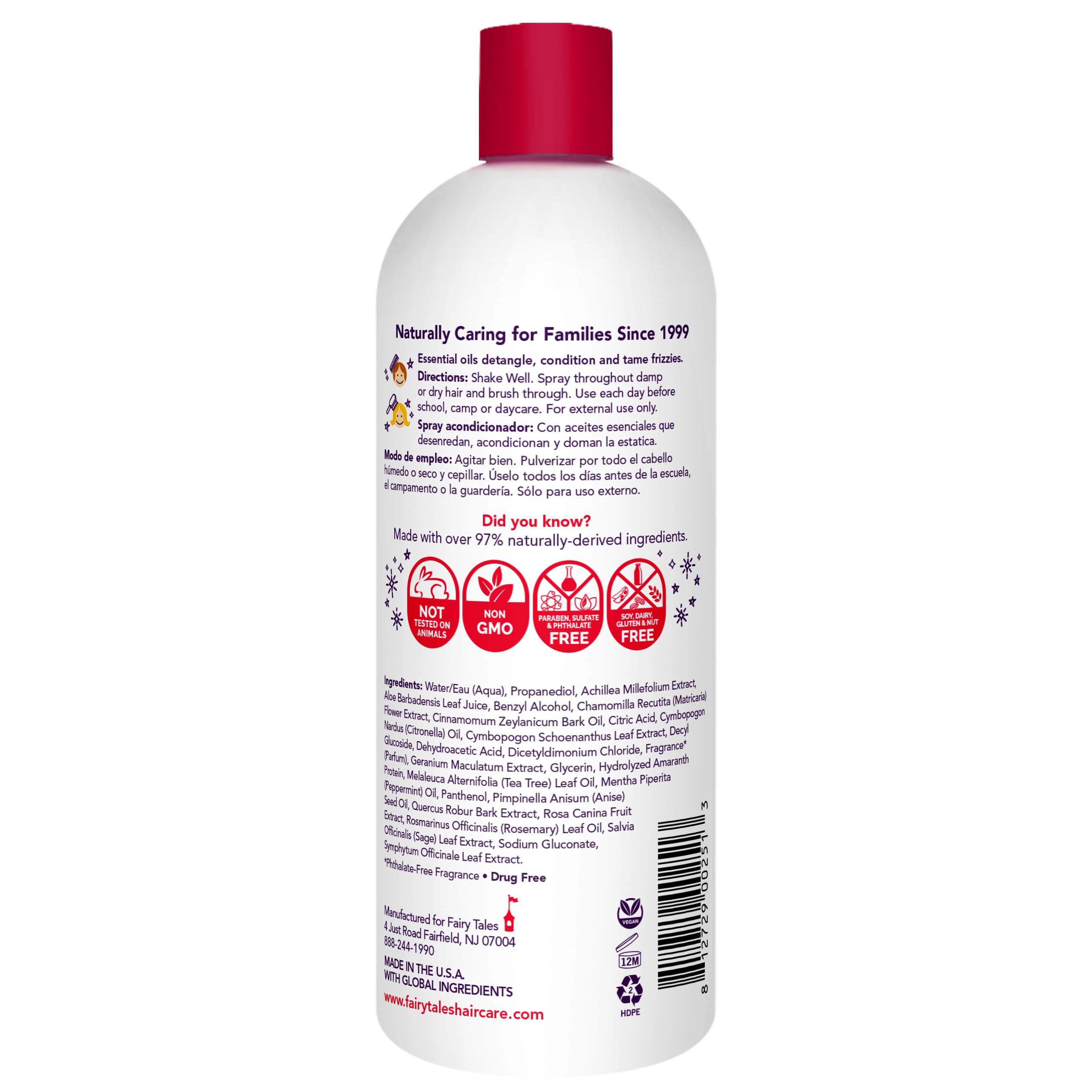 Fairy Tales Rosemary Repel Daily Kids Conditioning Spray REFILL– Kids Like the Smell, Lice Do Not, 32 fl oz. (Pack of 1)