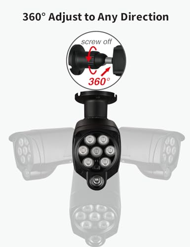 LONNKY LED IR Illuminator Wide Angle 8-LEDs 90 Degree 100Ft IR Infrared Flood Light for CCTV Security Cameras, IP Camera, Bullet Camera, Dome Camera, Suitable for Outdoor and Indoor Use