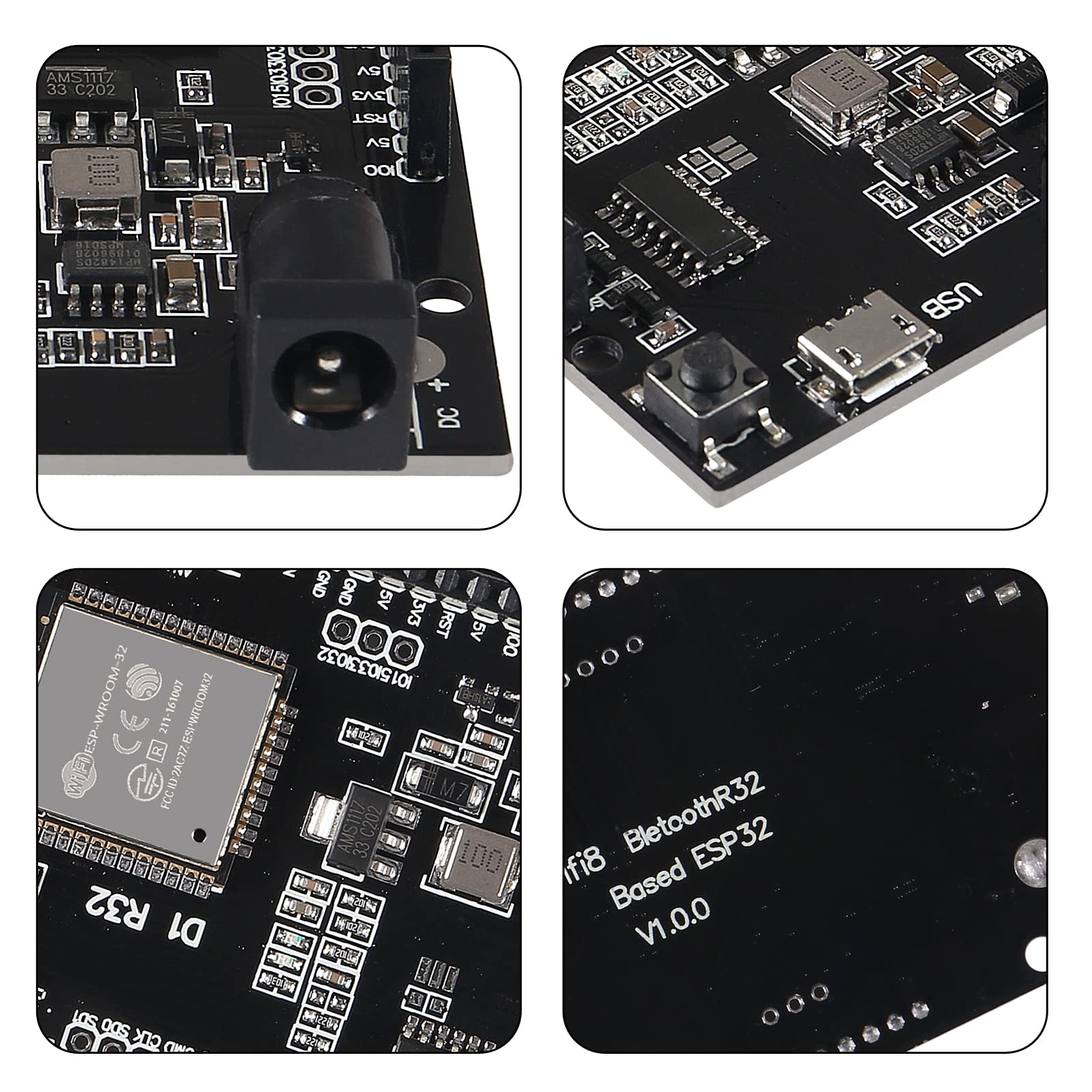 ALMOCN 2PCS ESP32 Wemos D1 Mini WiFi Wireless Bluetooth Development Board CH340 4M Flash with Micro USB for Arduino R3 D1 R32