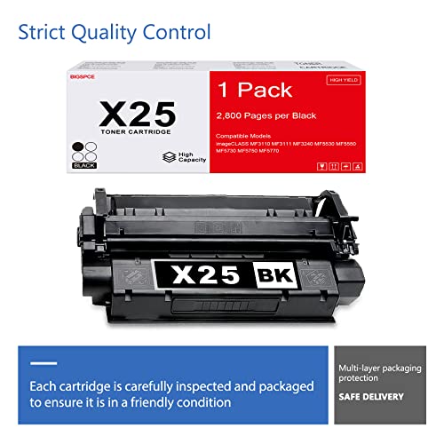 BIGSPCE X25 8489A001AA Toner Cartridge 1-Pack Compatible X25 Black Toner Replacement for Canon X25 imageCLASS MF3110 MF3111 MF3240 MF5530 MF5550 MF5730 MF5750 MF5770 Printer