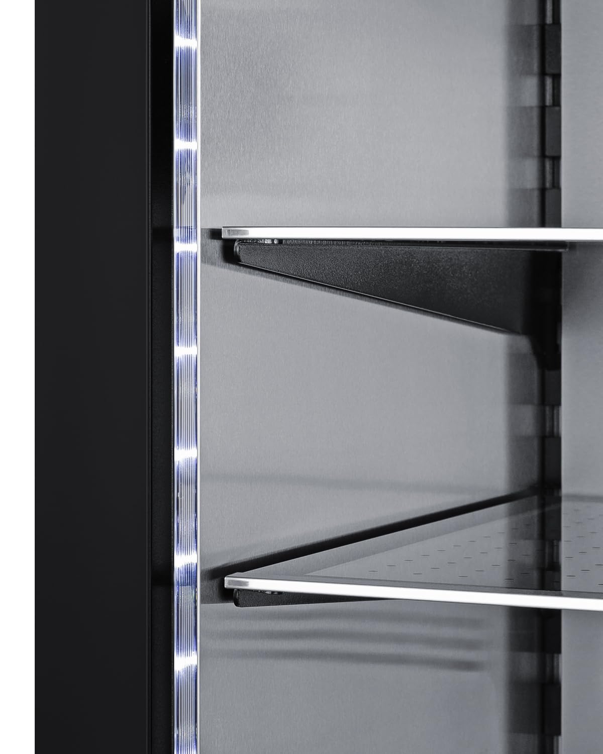 Summit Appliance ASDG2411 24" Wide Built-In Beverage Center, ADA Compliant; 3.25 cu.ft Capacity; Frost-free; Sealed Back; Open Door Alarm; Factory Installed Lock; Dimmable LED Light