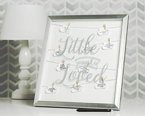 Kate & Milo Little And Loved Signature Frame, Unique Baby Shower Guestbook, Advice And Well Wishes Frame, Modern Nursery Decor