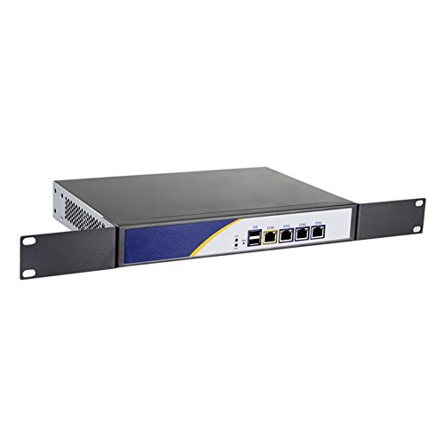 Firewall Hardware, OPNsense, VPN, Network Security Appliance, Router PC, Intel J1900, HUNSN RS17f, 4 x Intel Gigabit LAN, 2 x USB, VGA, Fanless, 2 x Reserved Fan, 4G RAM, 64G SSD